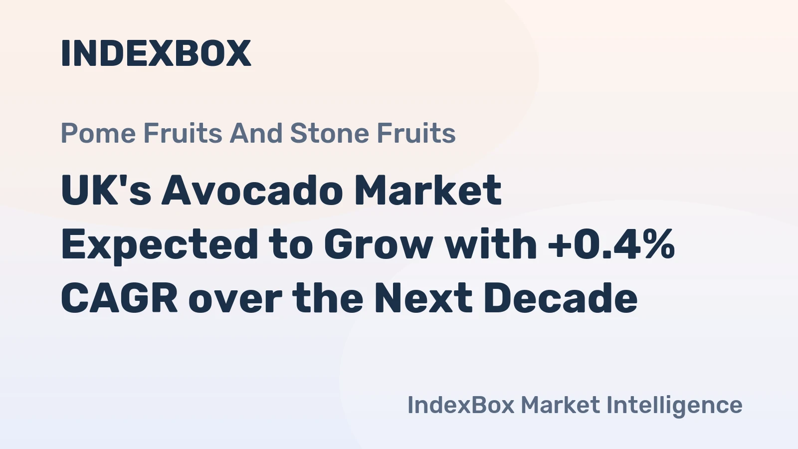 UK's Avocado Market Expected to Grow with +0.4% CAGR over the Next Decade