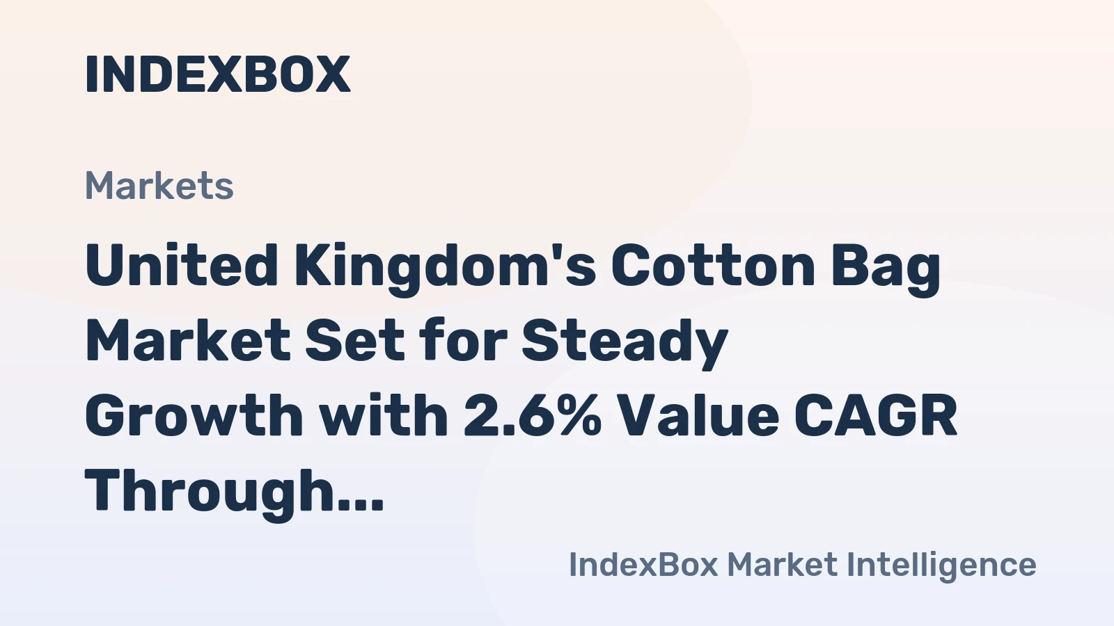United Kingdom's Cotton Bag Market Set for Steady Growth with 2.6% Value CAGR Through 2035