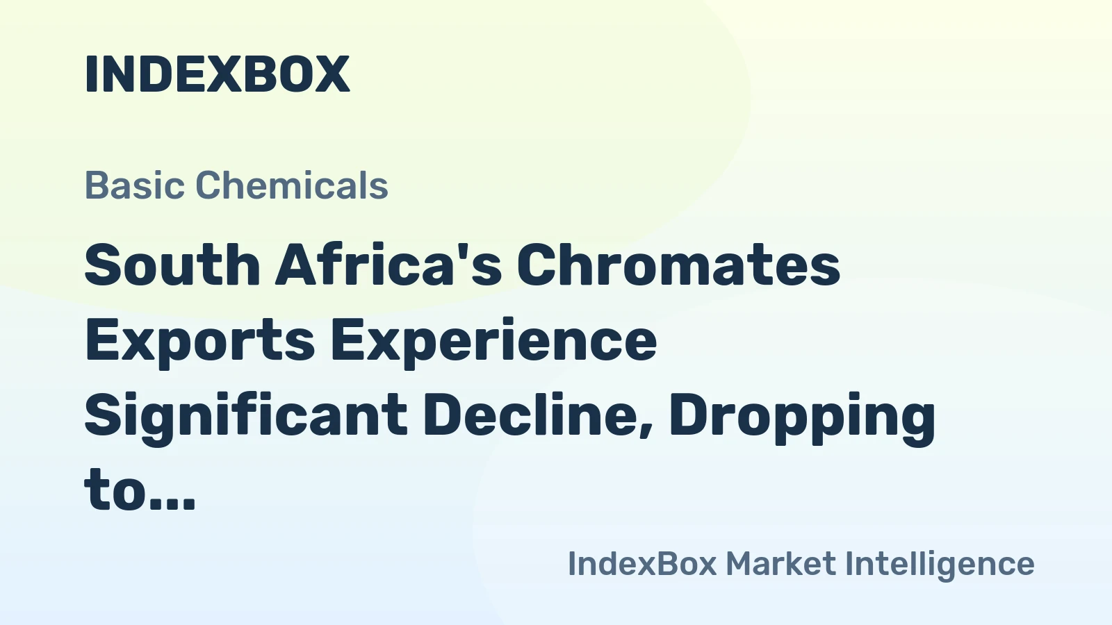 South Africa's Chromates Exports Experience Significant Decline, Dropping to $64 Million in 2024