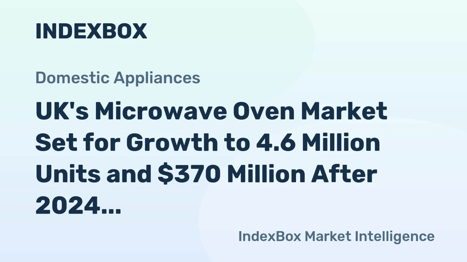 UK's Microwave Oven Market Set for Growth to 4.6 Million Units and $370 Million After 2024 Slump
