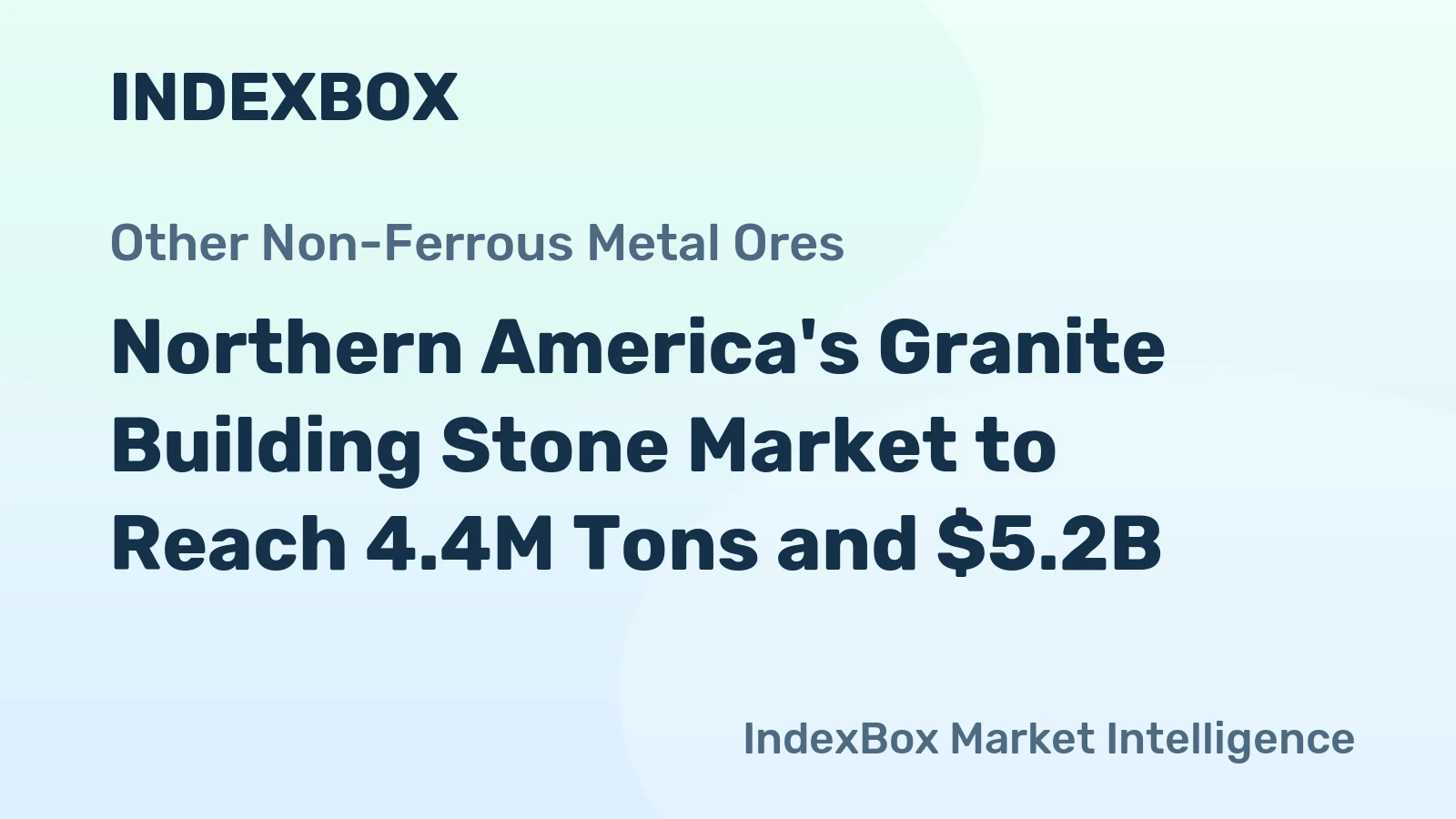 Northern America's Granite Building Stone Market to Reach 4.4M Tons and $5.2B