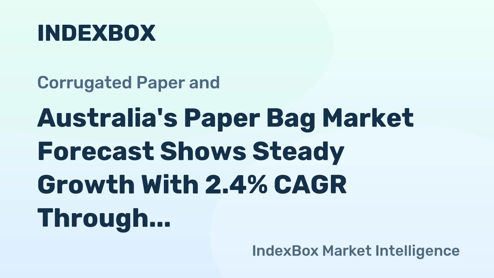 Australia's Paper Bag Market Forecast Shows Steady Growth With 2.4% CAGR Through 2035