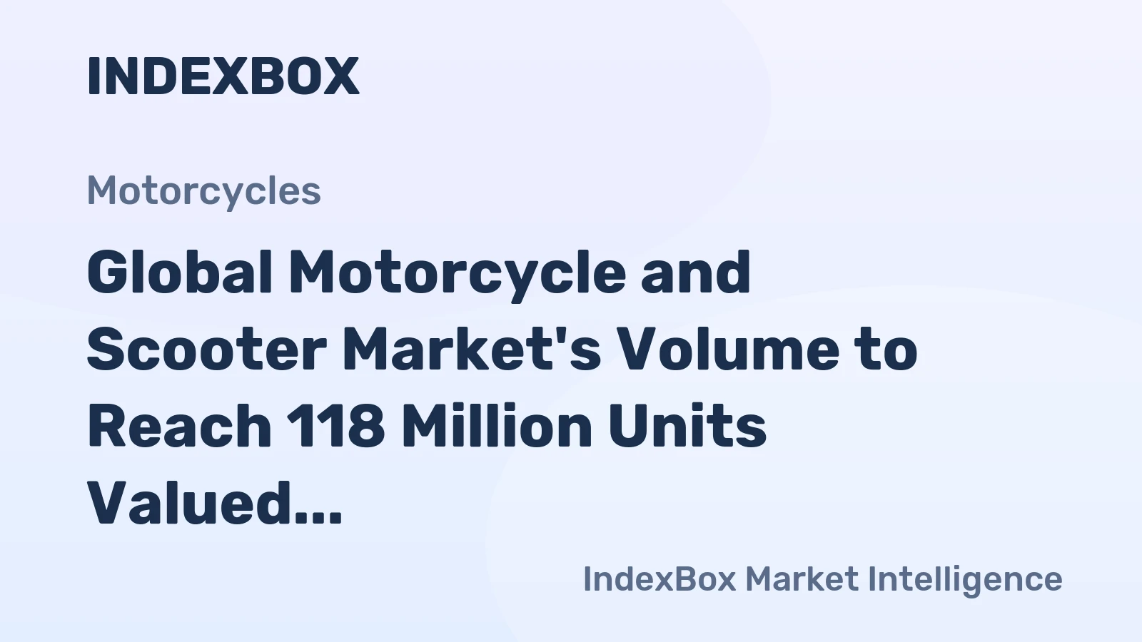 Global Motorcycle and Scooter Market's Volume to Reach 118 Million Units Valued at $161.4 Billion by 2035