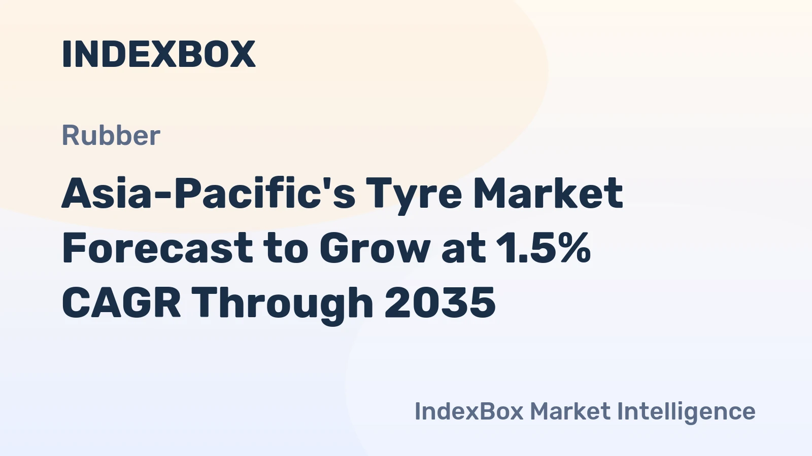 Asia-Pacific's Tyre Market Forecast to Grow at 1.5% CAGR Through 2035