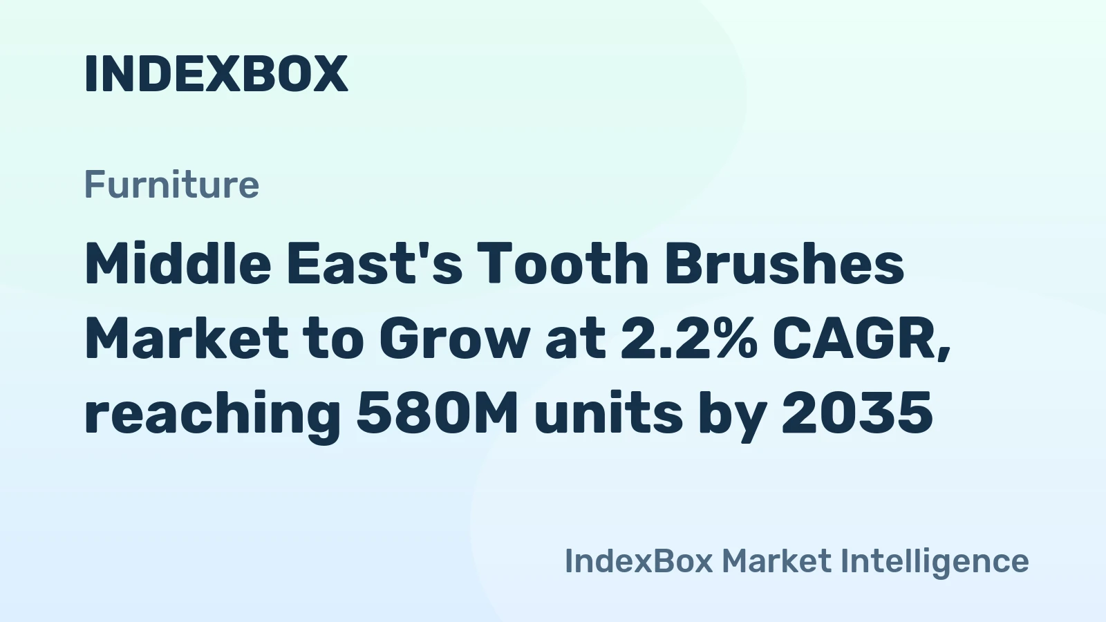 Middle East's Tooth Brushes Market to Grow at 2.2% CAGR, reaching 580M units by 2035