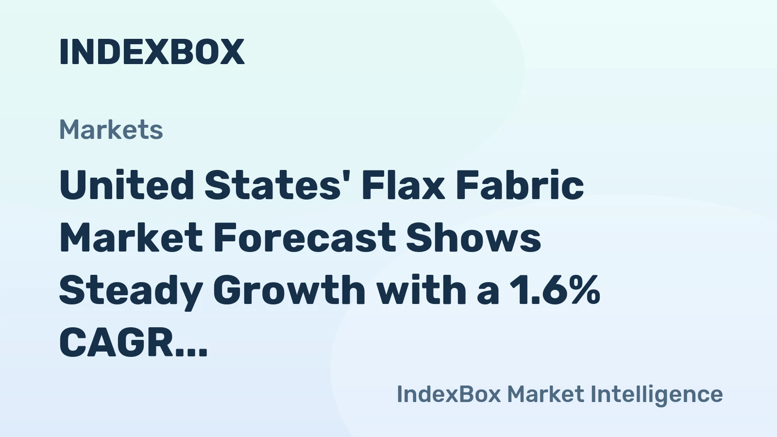 United States' Flax Fabric Market Forecast Shows Steady Growth with a 1.6% CAGR in Value Through 2035