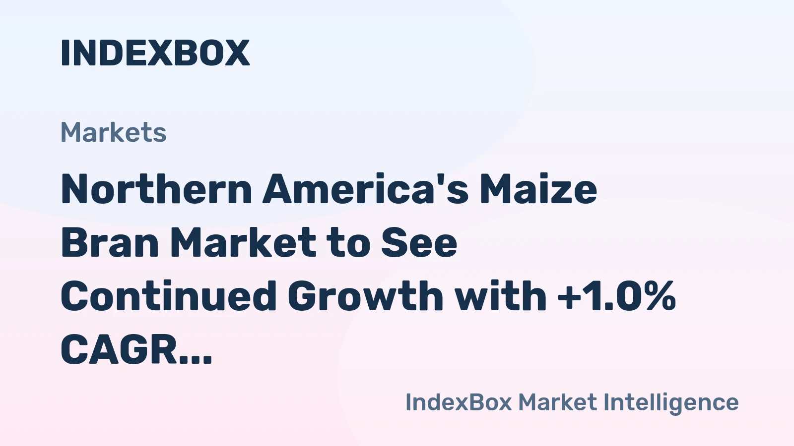Northern America's Maize Bran Market to See Continued Growth with +1.0% CAGR in Consumption