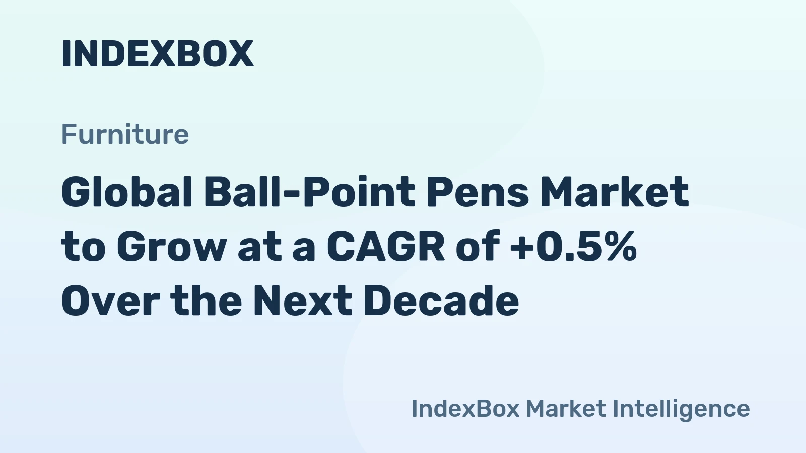 Global Ball-Point Pens Market to Grow at a CAGR of +0.5% Over the Next Decade