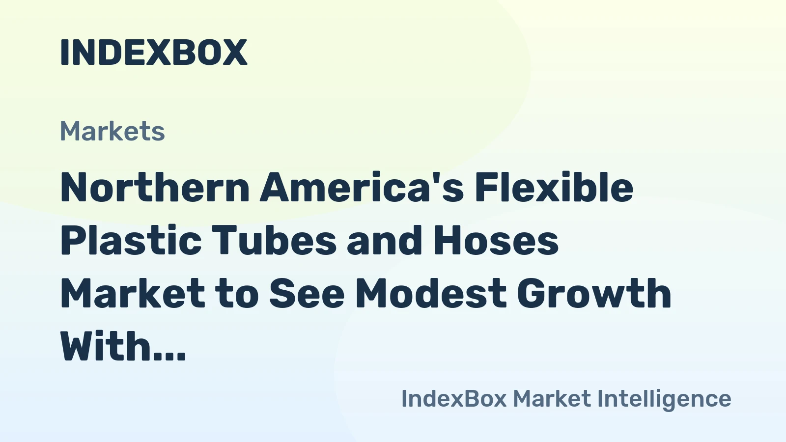 Northern America's Flexible Plastic Tubes and Hoses Market to See Modest Growth With a +0.3% CAGR