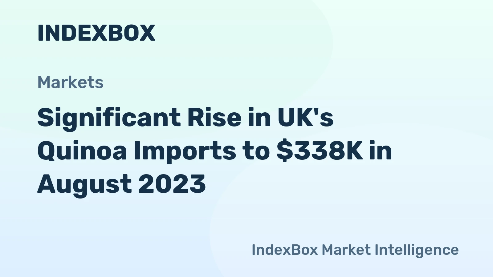Significant Rise in UK's Quinoa Imports to $338K in August 2023