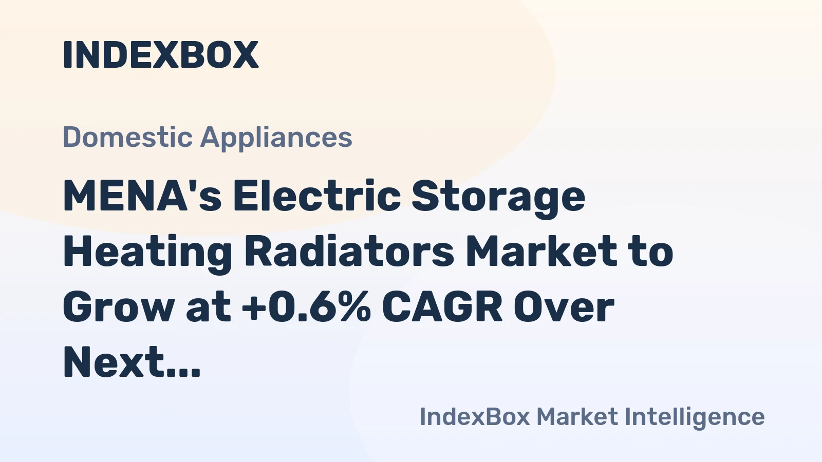 MENA's Electric Storage Heating Radiators Market to Grow at +0.6% CAGR Over Next Decade