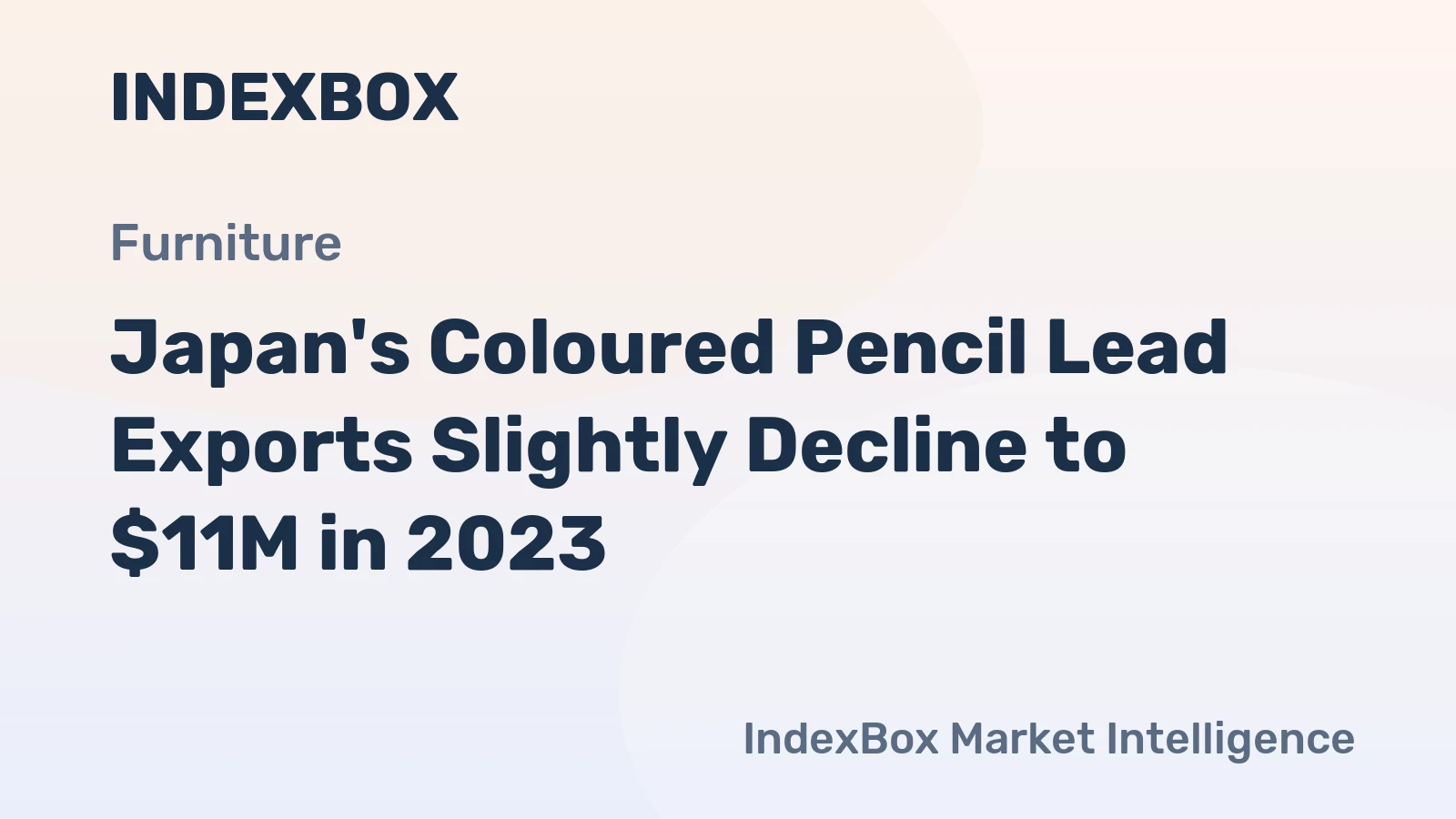 Japan's Coloured Pencil Lead Exports Slightly Decline to $11M in 2023