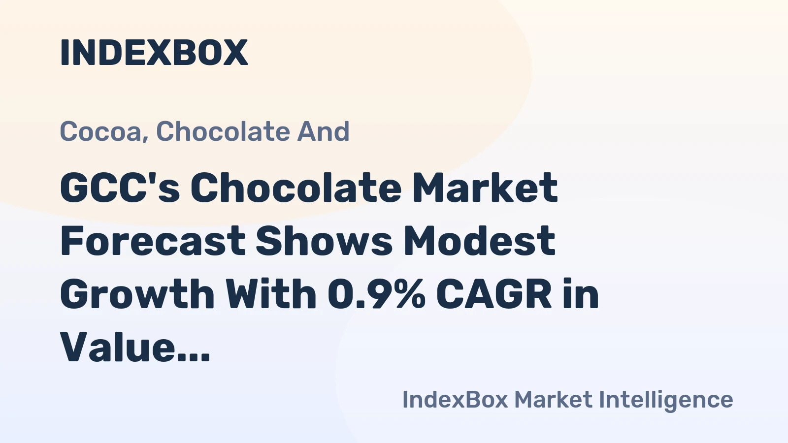 GCC's Chocolate Market Forecast Shows Modest Growth With 0.9% CAGR in Value Despite Recent Contraction