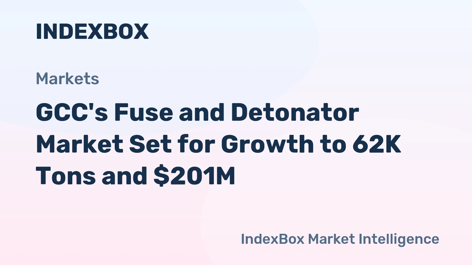 GCC's Fuse and Detonator Market Set for Growth to 62K Tons and $201M