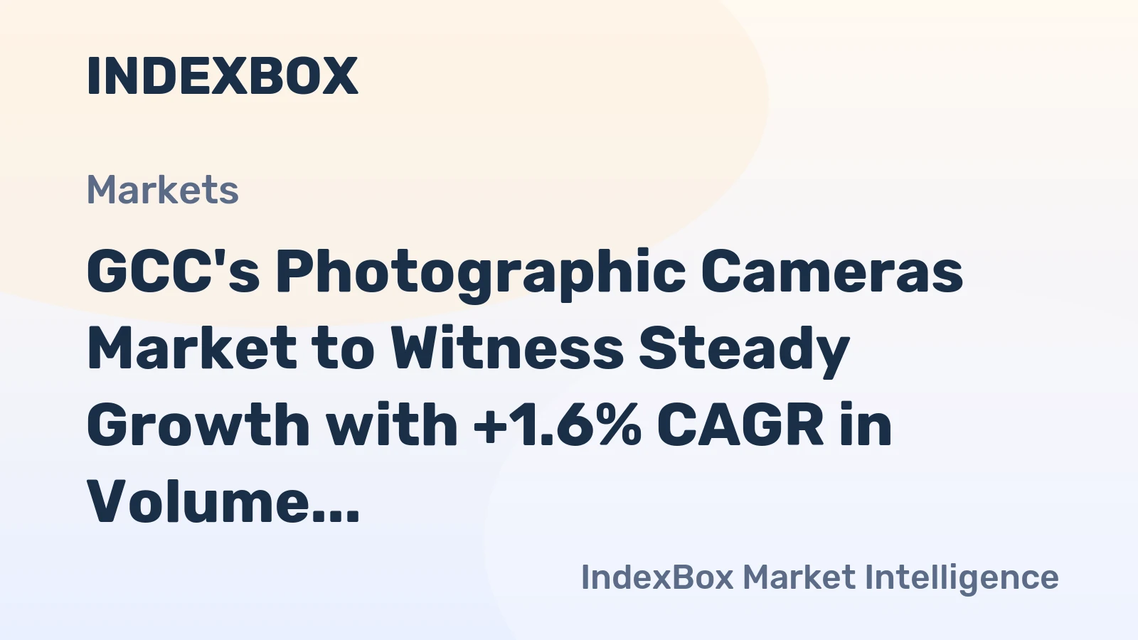 GCC's Photographic Cameras Market to Witness Steady Growth with +1.6% CAGR in Volume and +2.4% CAGR in Value from 2024 to 2035