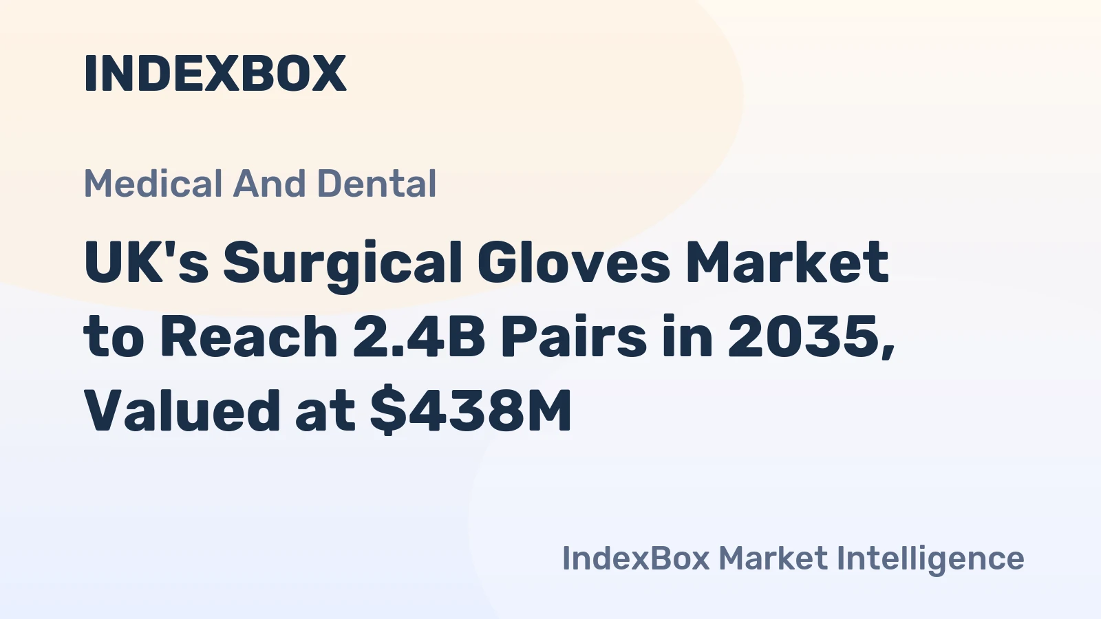 UK's Surgical Gloves Market to Reach 2.4B Pairs in 2035, Valued at $438M