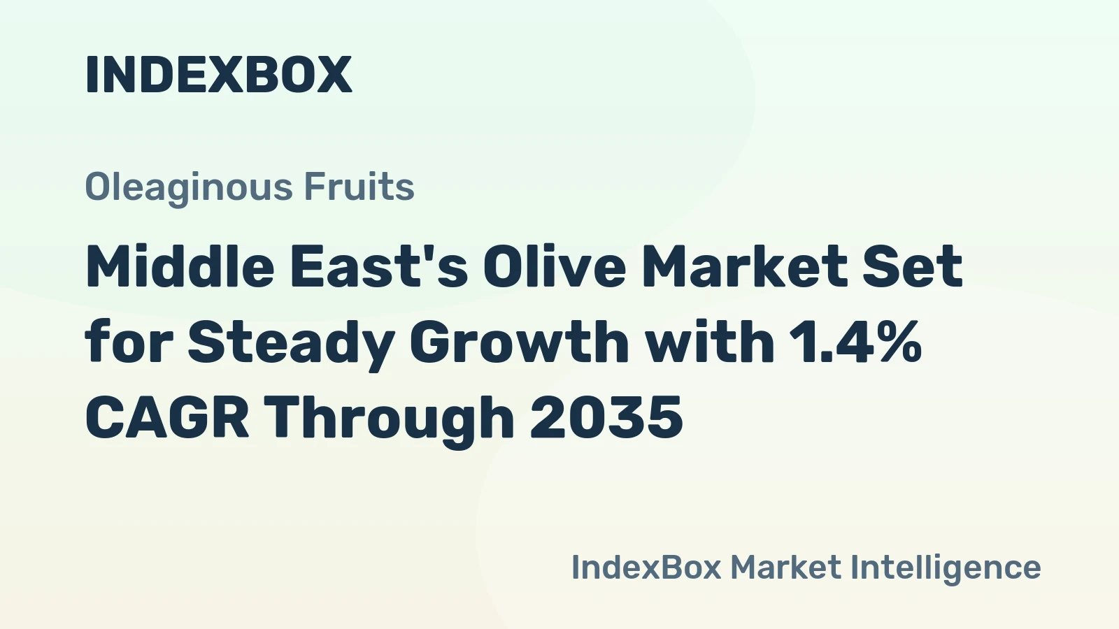 Middle East's Olive Market Set for Steady Growth with 1.4% CAGR Through 2035
