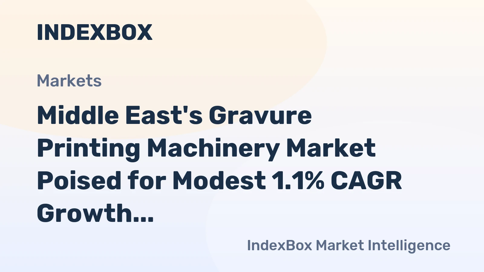 Middle East's Gravure Printing Machinery Market Poised for Modest 1.1% CAGR Growth Through 2035