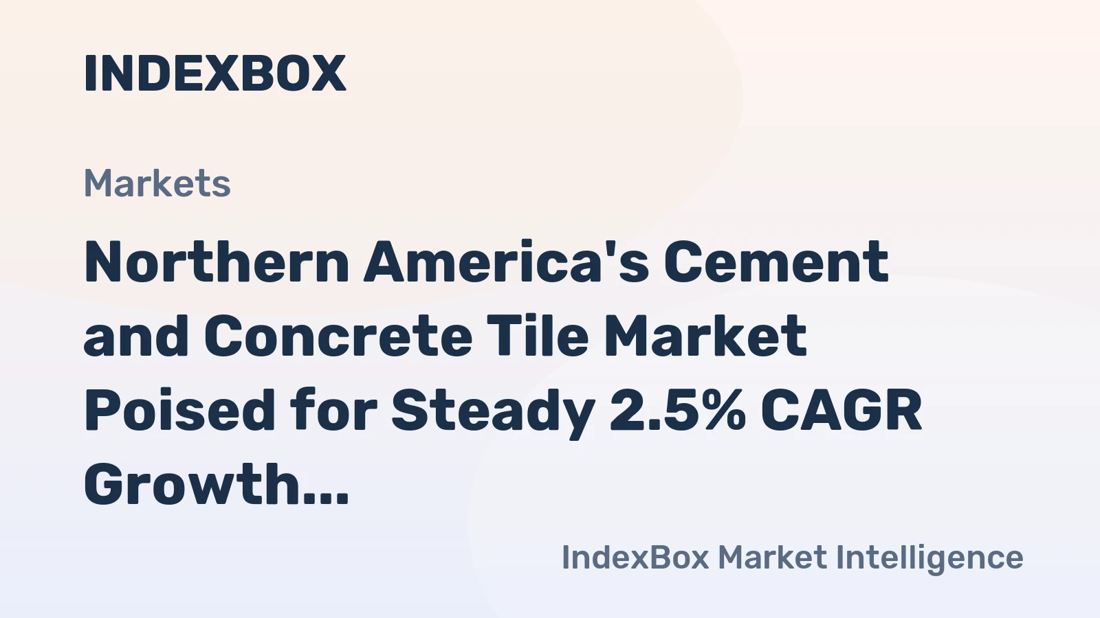 Northern America's Cement and Concrete Tile Market Poised for Steady 2.5% CAGR Growth Through 2035
