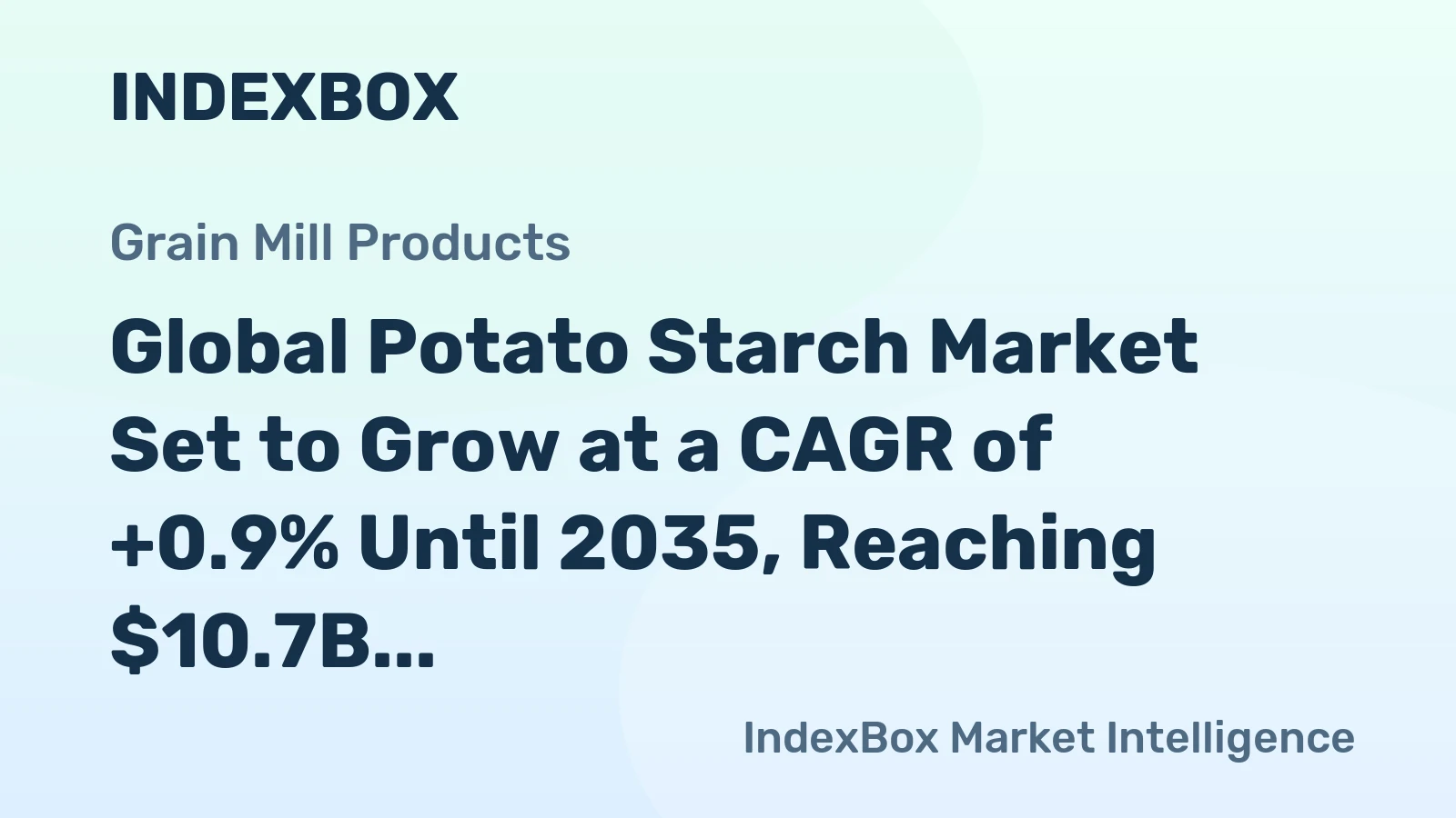 Global Potato Starch Market Set to Grow at a CAGR of +0.9% Until 2035, Reaching $10.7B