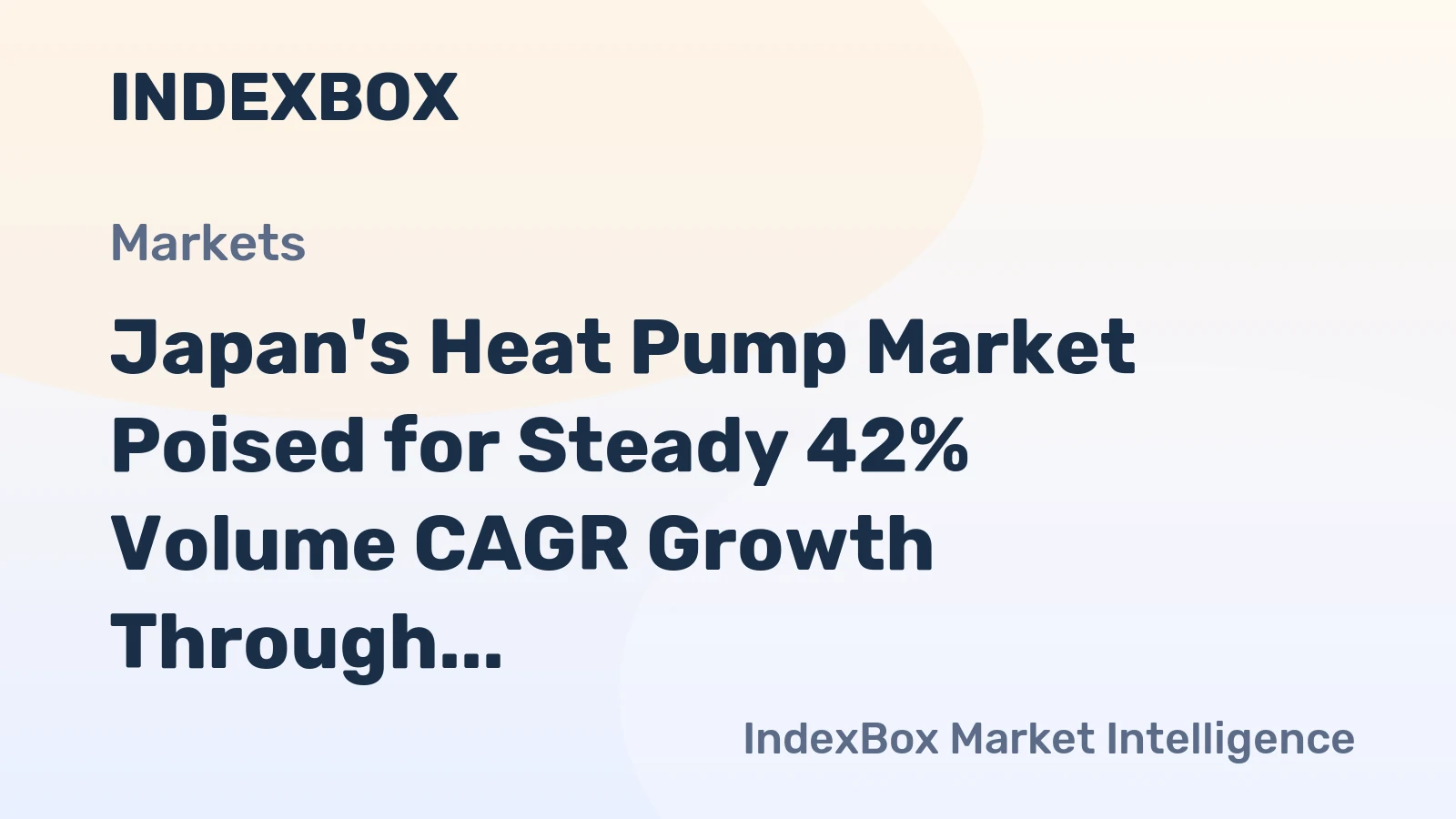 Japan's Heat Pump Market Poised for Steady 42% Volume CAGR Growth Through 2035