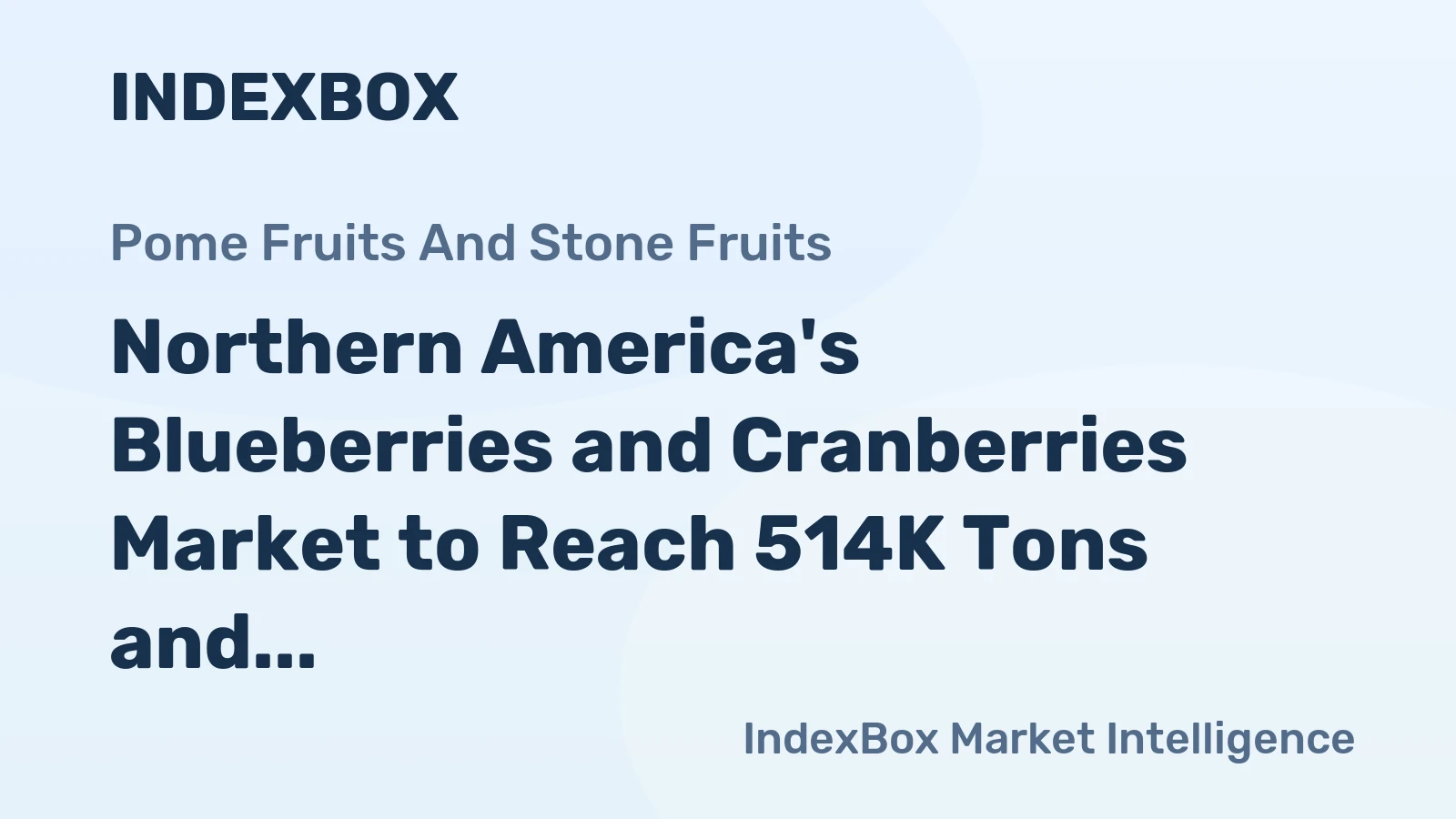Northern America's Blueberries and Cranberries Market to Reach 514K Tons and $4.4B by 2035