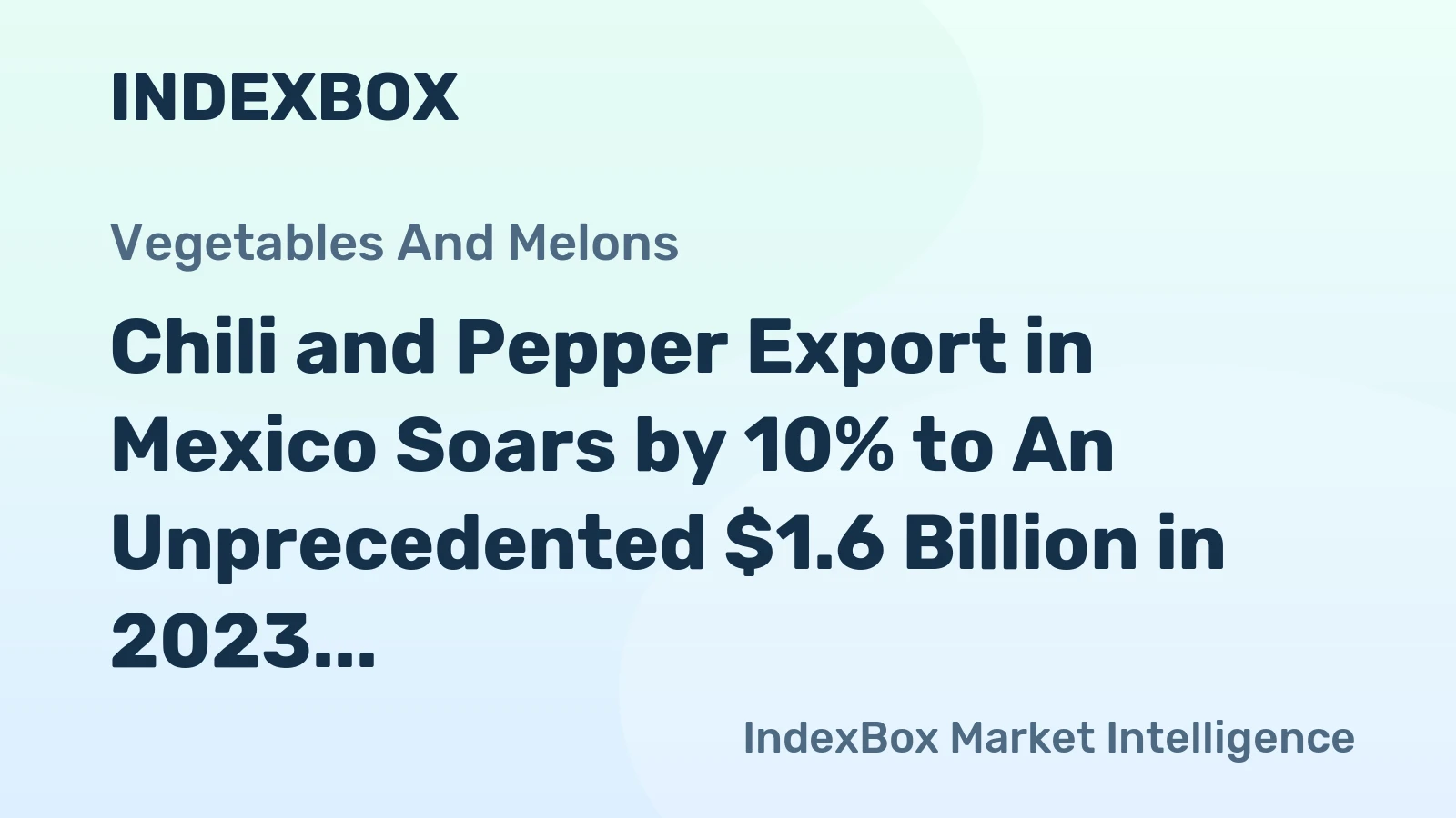 Chili and Pepper Export in Mexico Soars by 10% to An Unprecedented $1.6 Billion in 2023