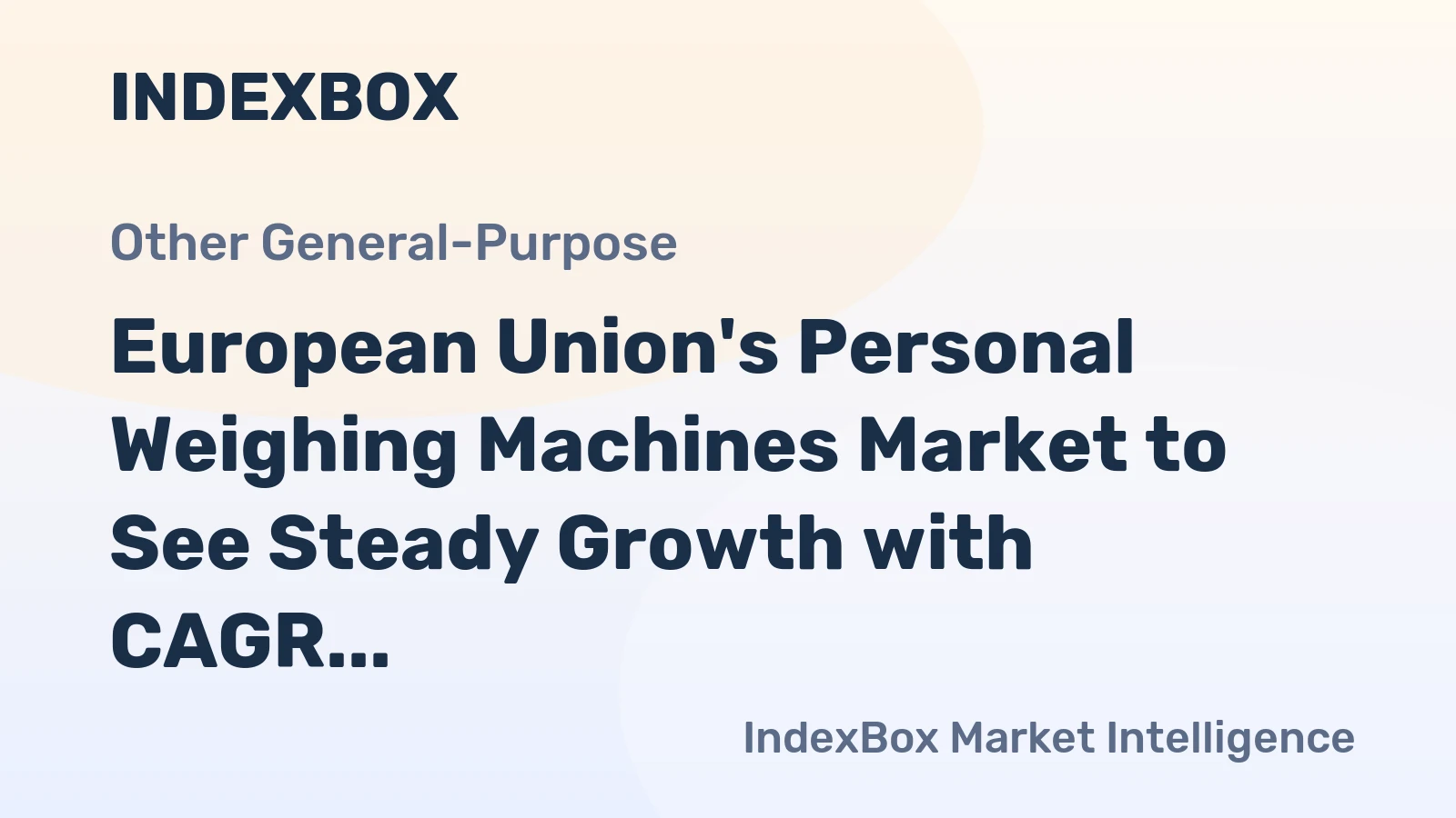 European Union's Personal Weighing Machines Market to See Steady Growth with CAGR of +1.3% from 2024-2035