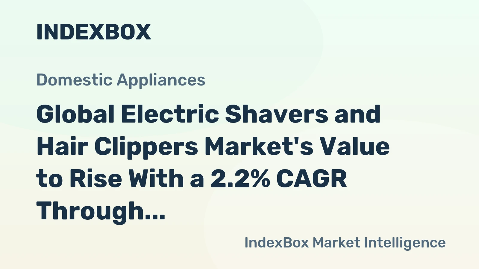 Global Electric Shavers and Hair Clippers Market's Value to Rise With a 2.2% CAGR Through 2035