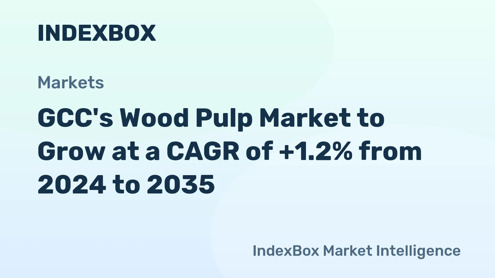 GCC's Wood Pulp Market to Grow at a CAGR of +1.2% from 2024 to 2035