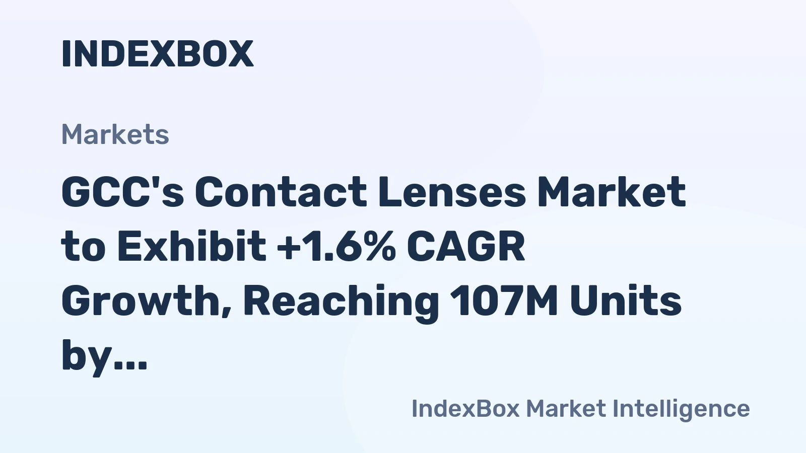 GCC's Contact Lenses Market to Exhibit +1.6% CAGR Growth, Reaching 107M Units by 2035