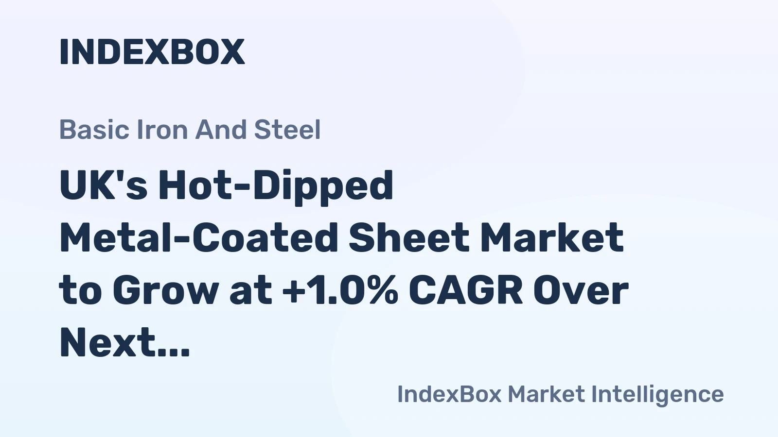 UK's Hot-Dipped Metal-Coated Sheet Market to Grow at +1.0% CAGR Over Next Decade