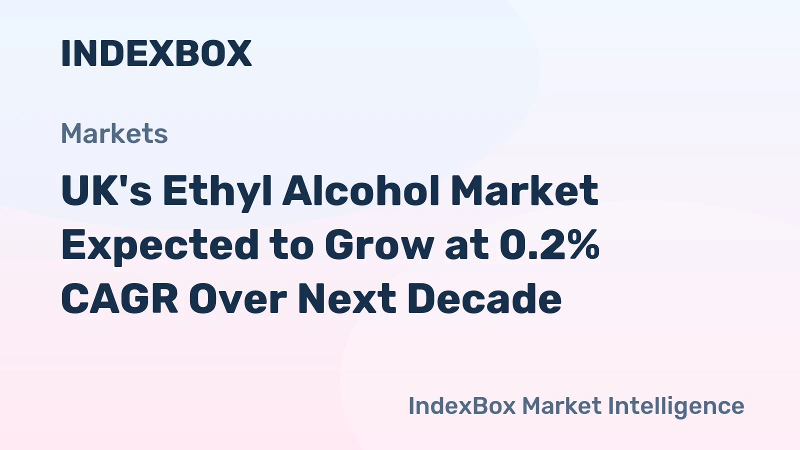 UK's Ethyl Alcohol Market Expected to Grow at 0.2% CAGR Over Next Decade