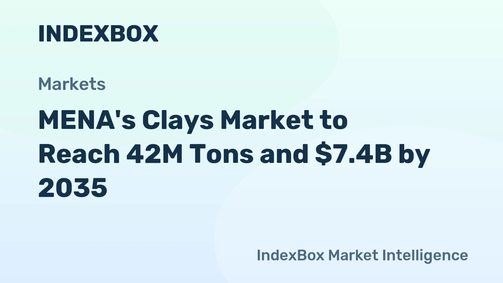 MENA's Clays Market to Reach 42M Tons and $7.4B by 2035