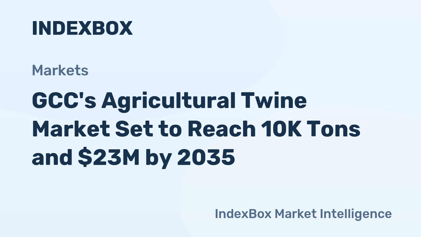 GCC's Agricultural Twine Market Set to Reach 10K Tons and $23M by 2035