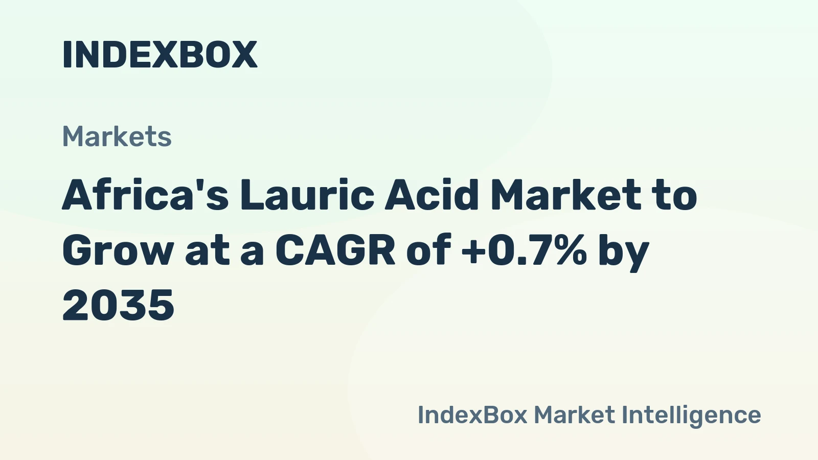 Africa's Lauric Acid Market to Grow at a CAGR of +0.7% by 2035