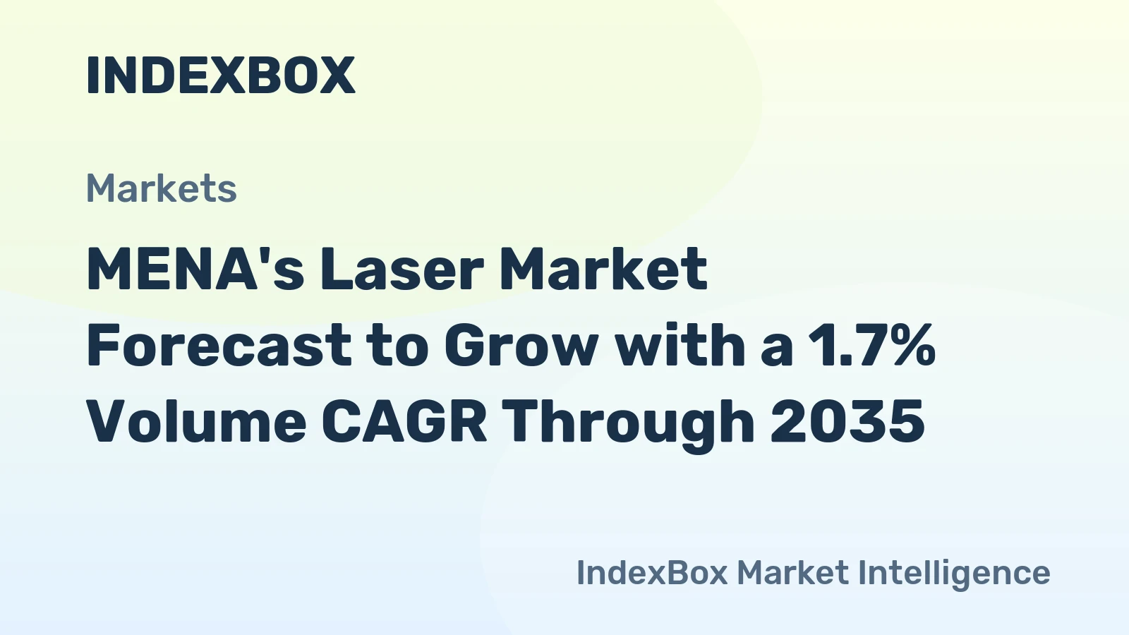 MENA's Laser Market Forecast to Grow with a 1.7% Volume CAGR Through 2035