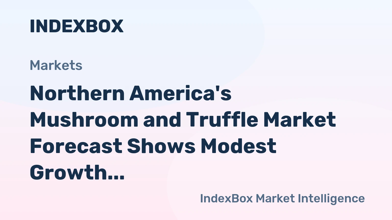 Northern America's Mushroom and Truffle Market Forecast Shows Modest Growth With a 1.0% Value CAGR