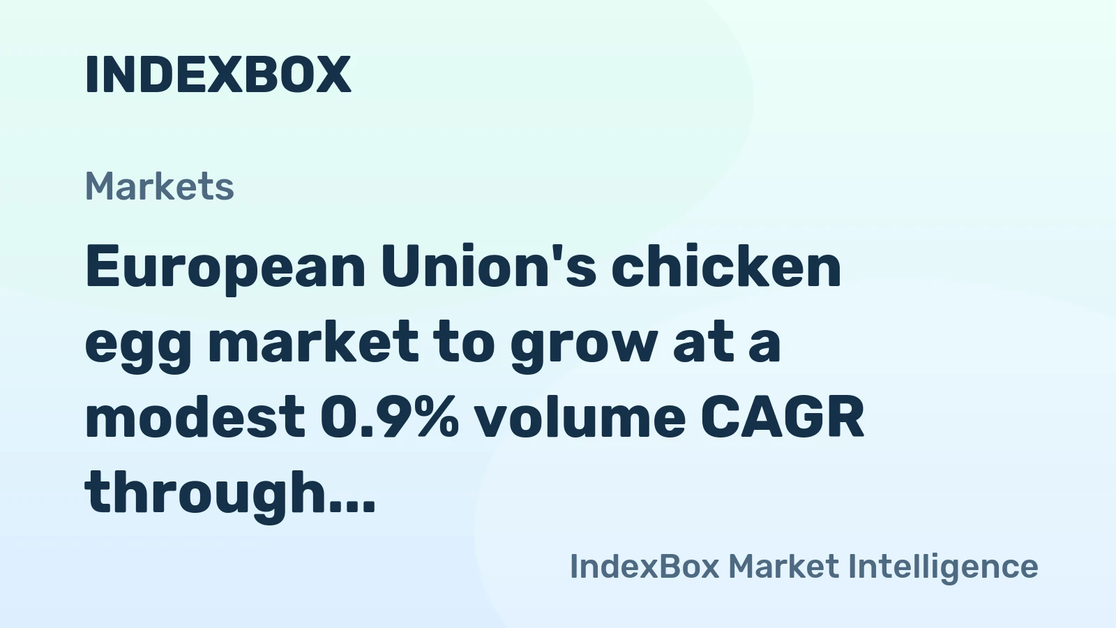 European Union's chicken egg market to grow at a modest 0.9% volume CAGR through 2035, driven by rising demand, with value projected to increase at a stronger 2.7% rate.