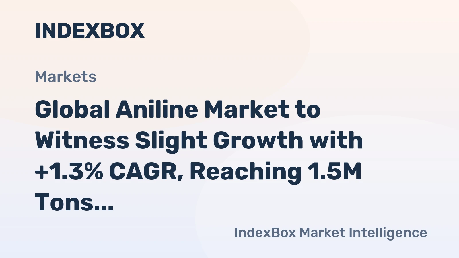 Global Aniline Market to Witness Slight Growth with +1.3% CAGR, Reaching 1.5M Tons by 2035