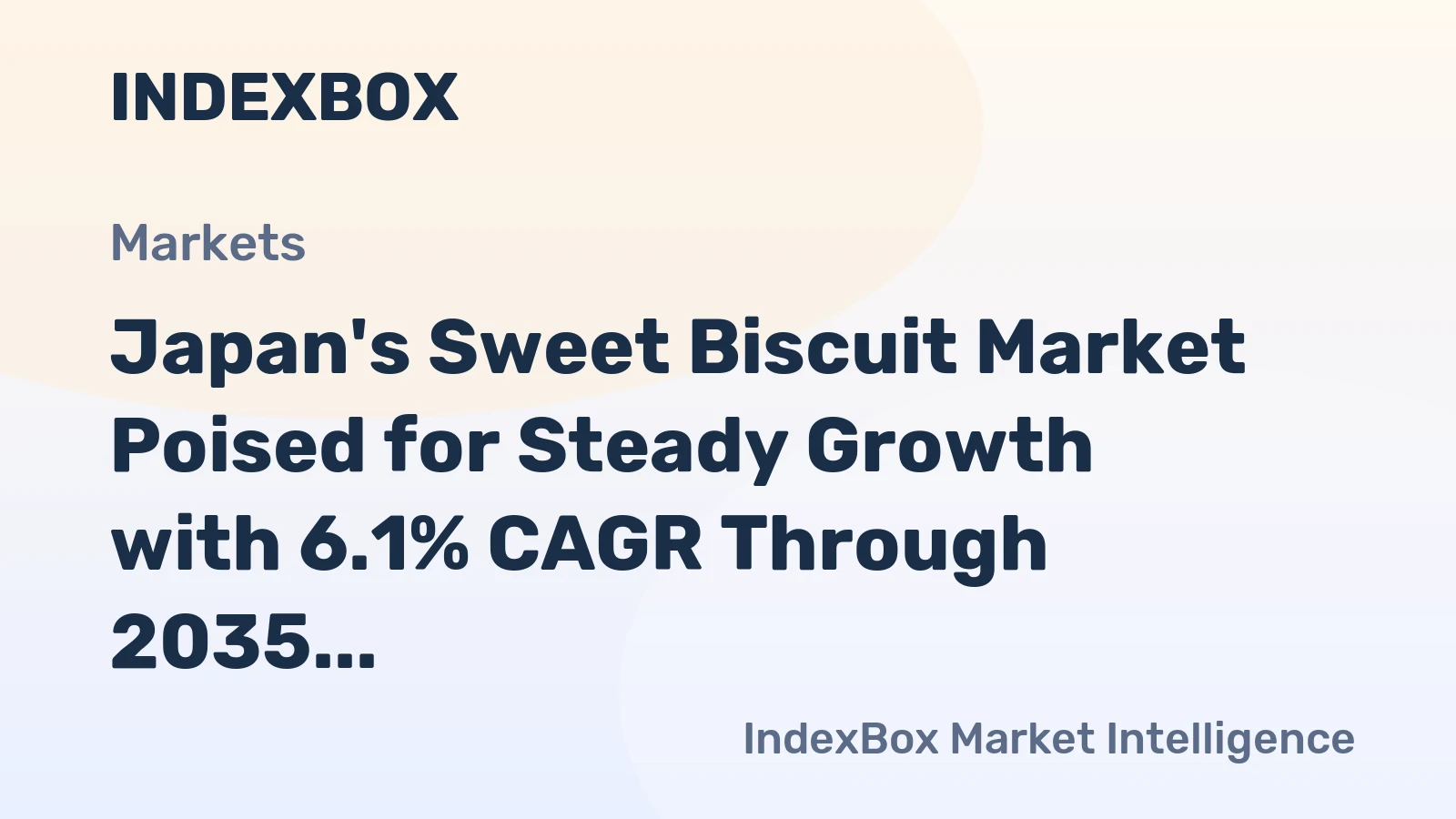Japan's Sweet Biscuit Market Poised for Steady Growth with 6.1% CAGR Through 2035