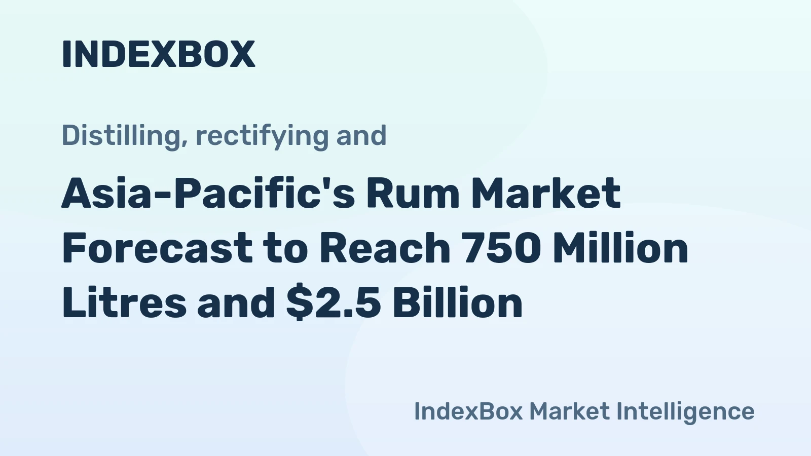 Asia-Pacific's Rum Market Forecast to Reach 750 Million Litres and $2.5 Billion
