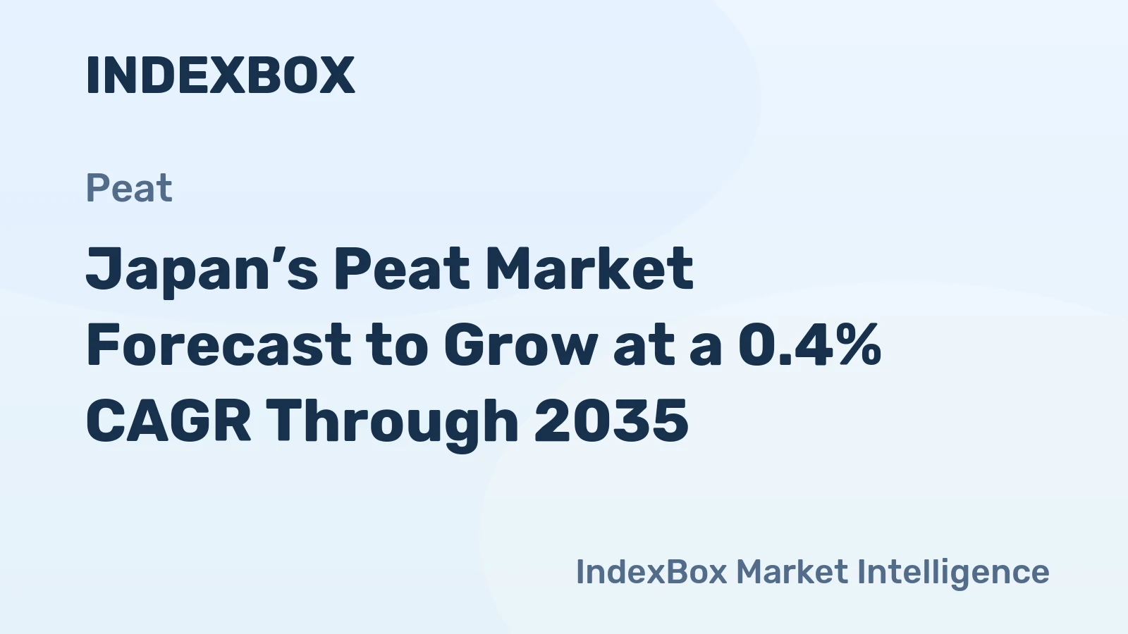 Japan’s Peat Market Forecast to Grow at a 0.4% CAGR Through 2035
