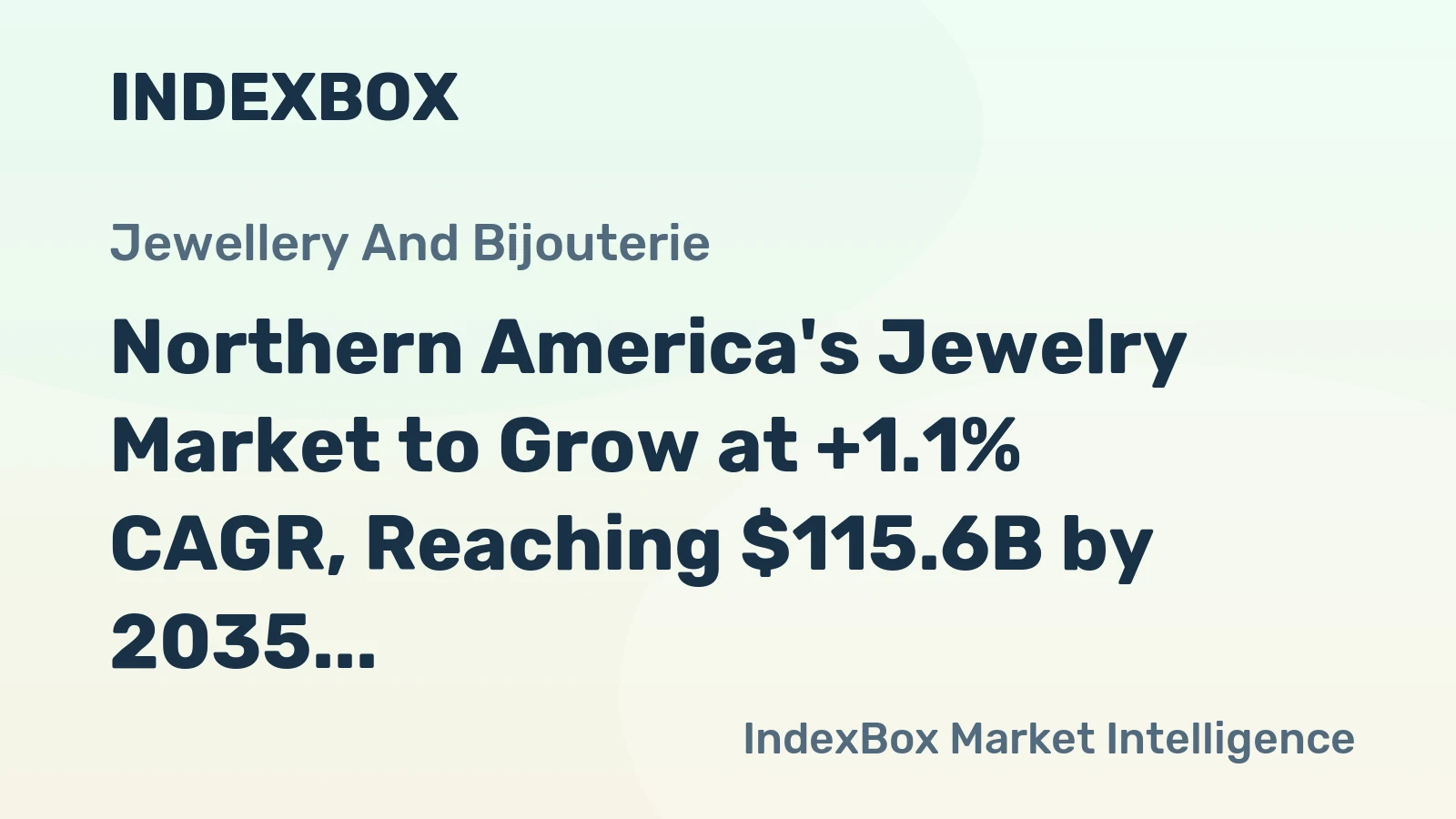 Northern America's Jewelry Market to Grow at +1.1% CAGR, Reaching $115.6B by 2035
