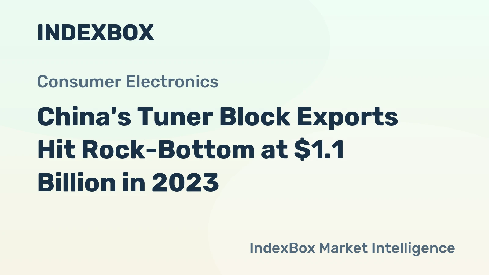 China's Tuner Block Exports Hit Rock-Bottom at $1.1 Billion in 2023