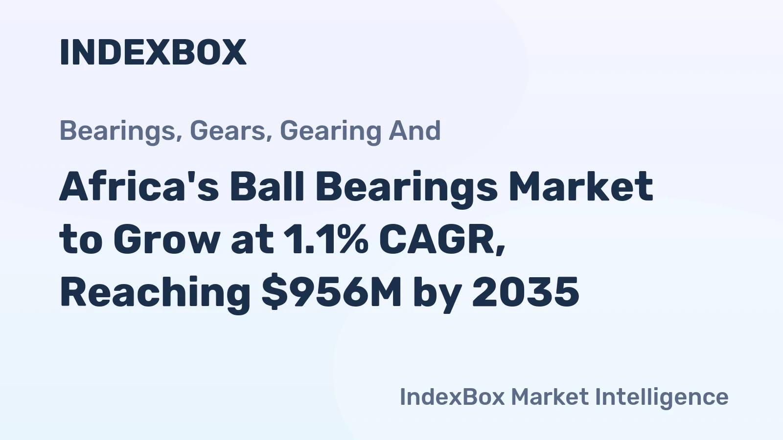 Africa's Ball Bearings Market to Grow at 1.1% CAGR, Reaching $956M by 2035