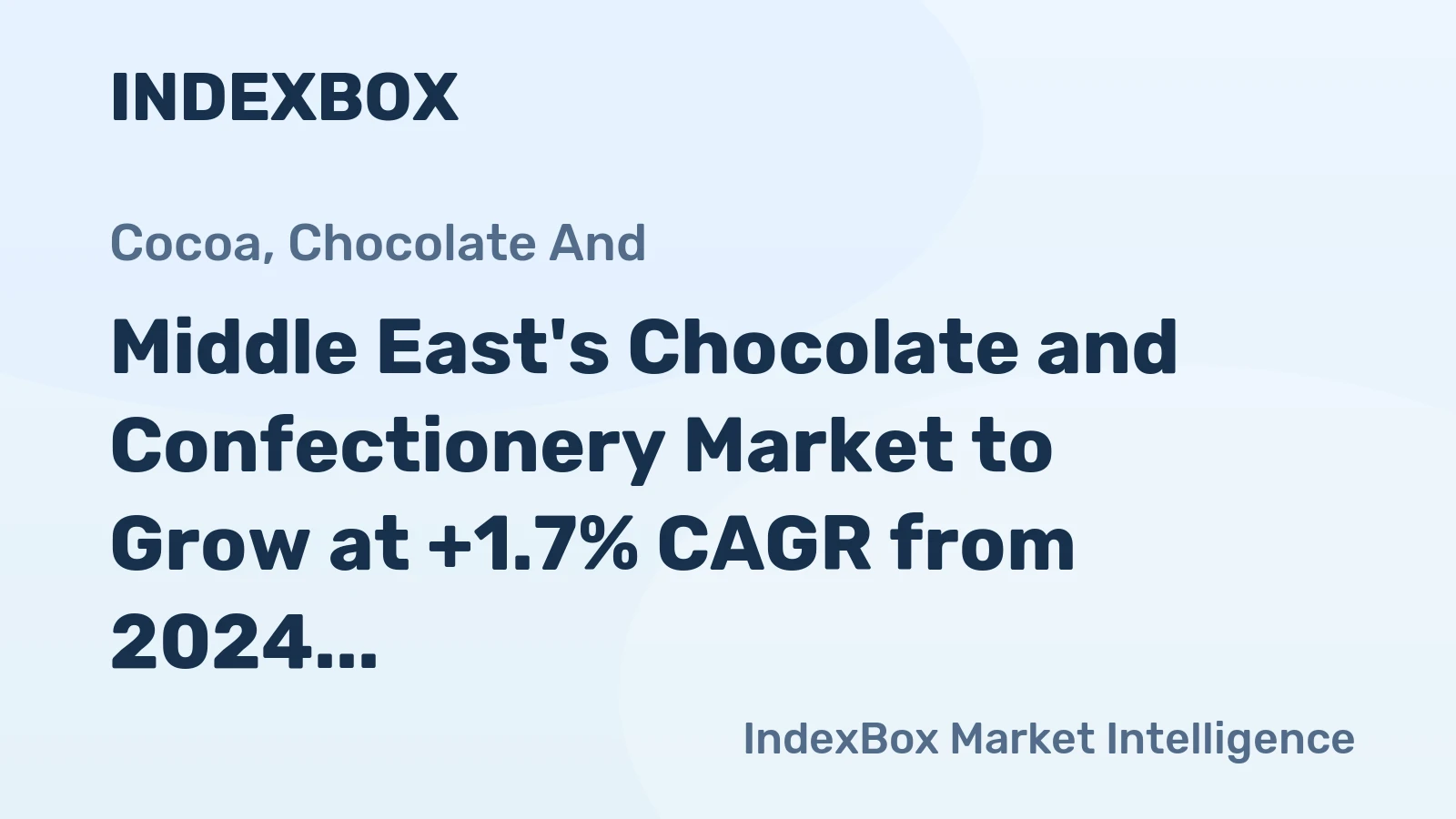 Middle East's Chocolate and Confectionery Market to Grow at +1.7% CAGR from 2024 to 2035