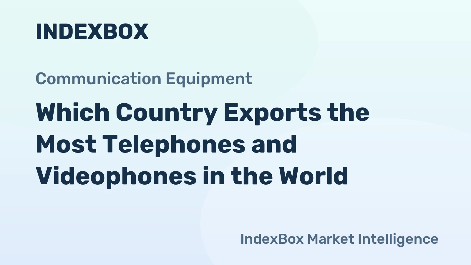 Which Country Exports the Most Telephones and Videophones in the World?