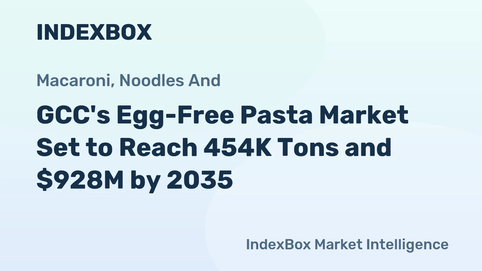 GCC's Egg-Free Pasta Market Set to Reach 454K Tons and $928M by 2035