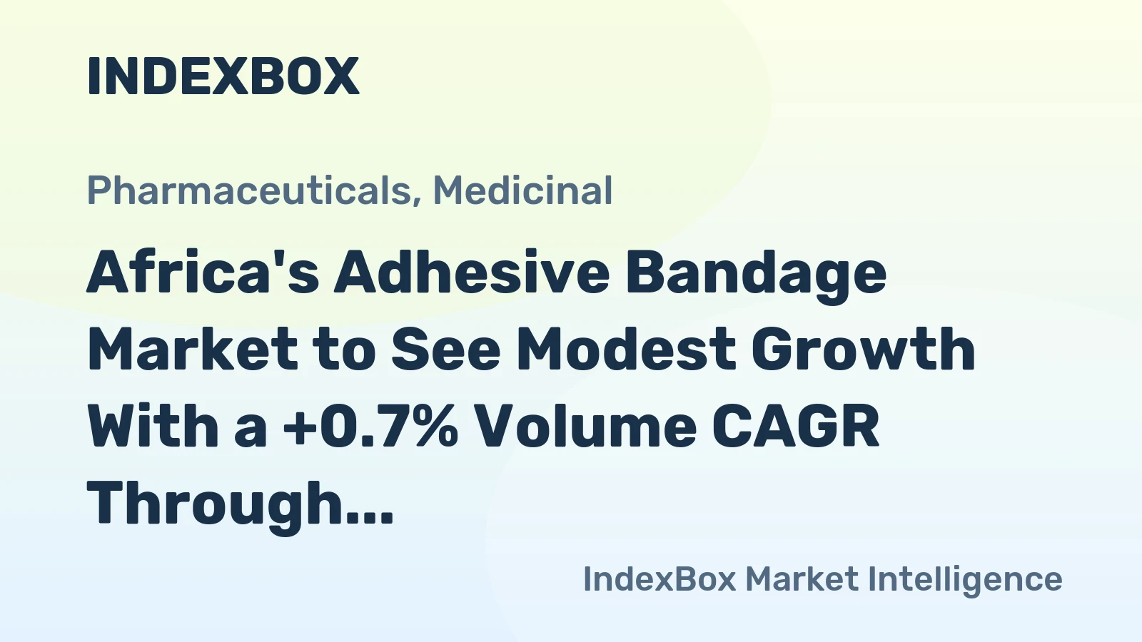 Africa's Adhesive Bandage Market to See Modest Growth With a +0.7% Volume CAGR Through 2035